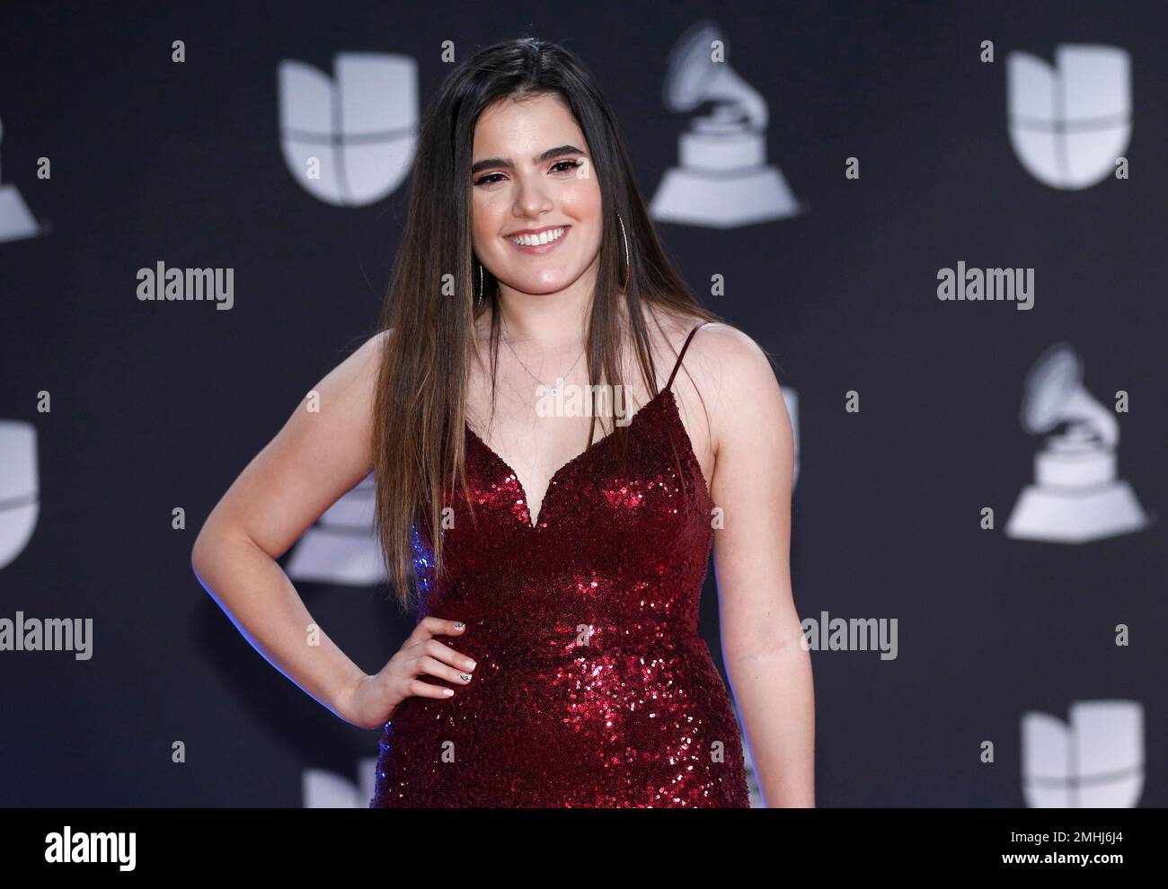 Camila Fernandez arrives at the 20th Latin Grammy Awards on Thursday ...