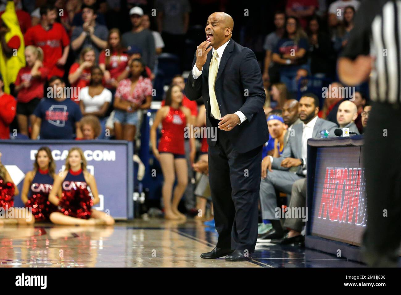 San Jose State head coach Jean Prioleau in the first half during an ...