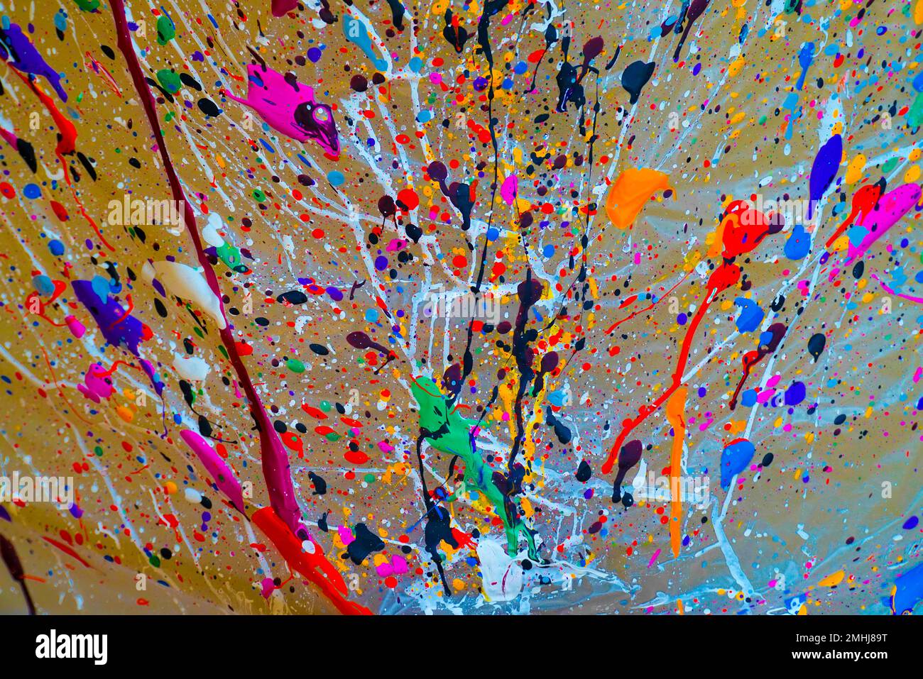 colorful paint dripping color splash background Stock Photo - Alamy