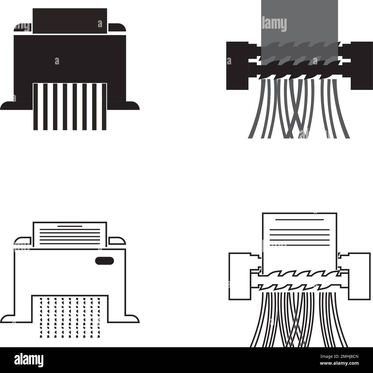Shredder Machine Icon.vector illustration logo design Stock Vector ...