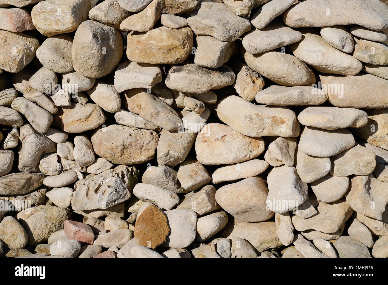 rock stone wall of brick horizontal stones facade background Stock ...