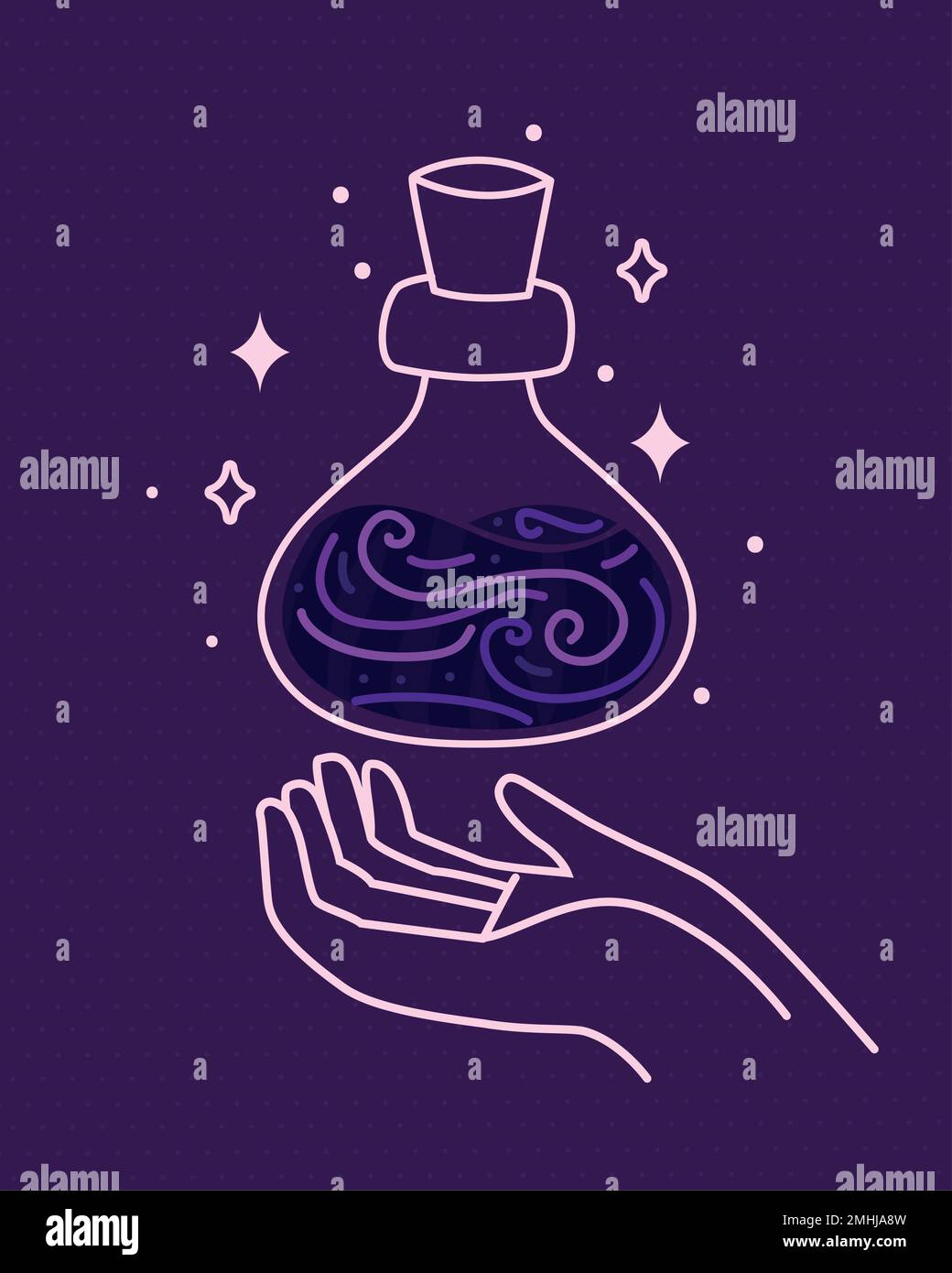 hand with magic potion Stock Vector Image & Art - Alamy