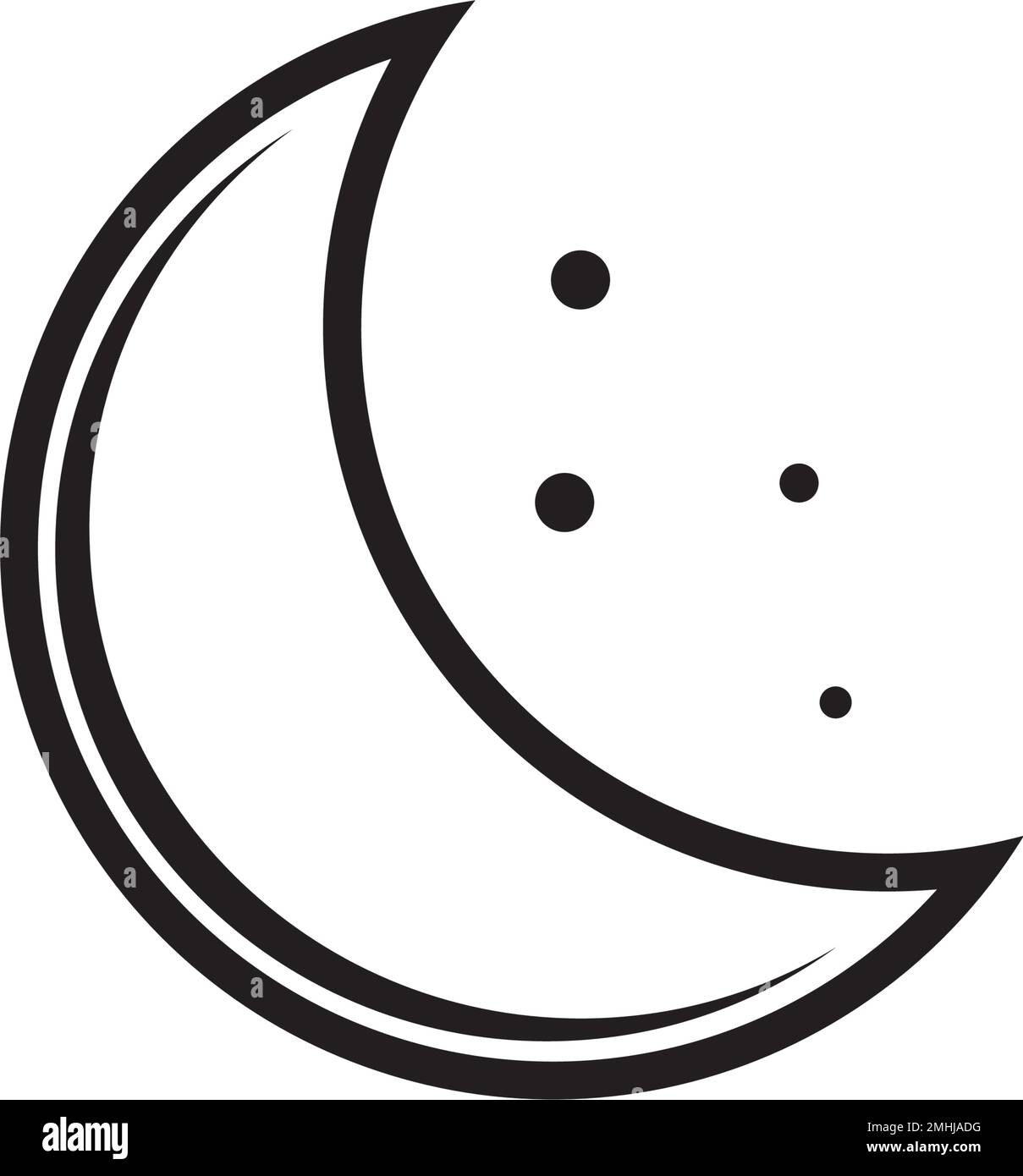 Full moon vector vectors Black and White Stock Photos & Images - Alamy