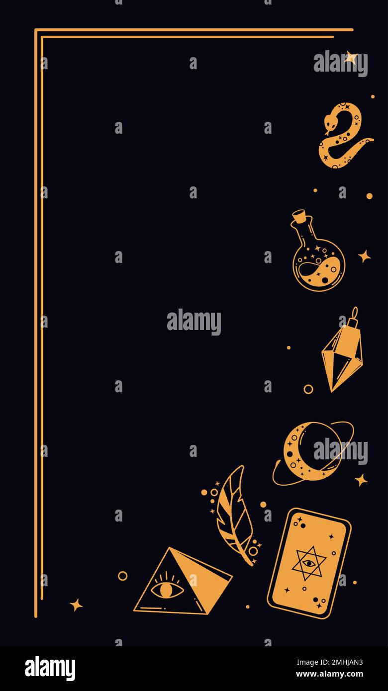 golden frame esoteric style Stock Vector Image & Art - Alamy