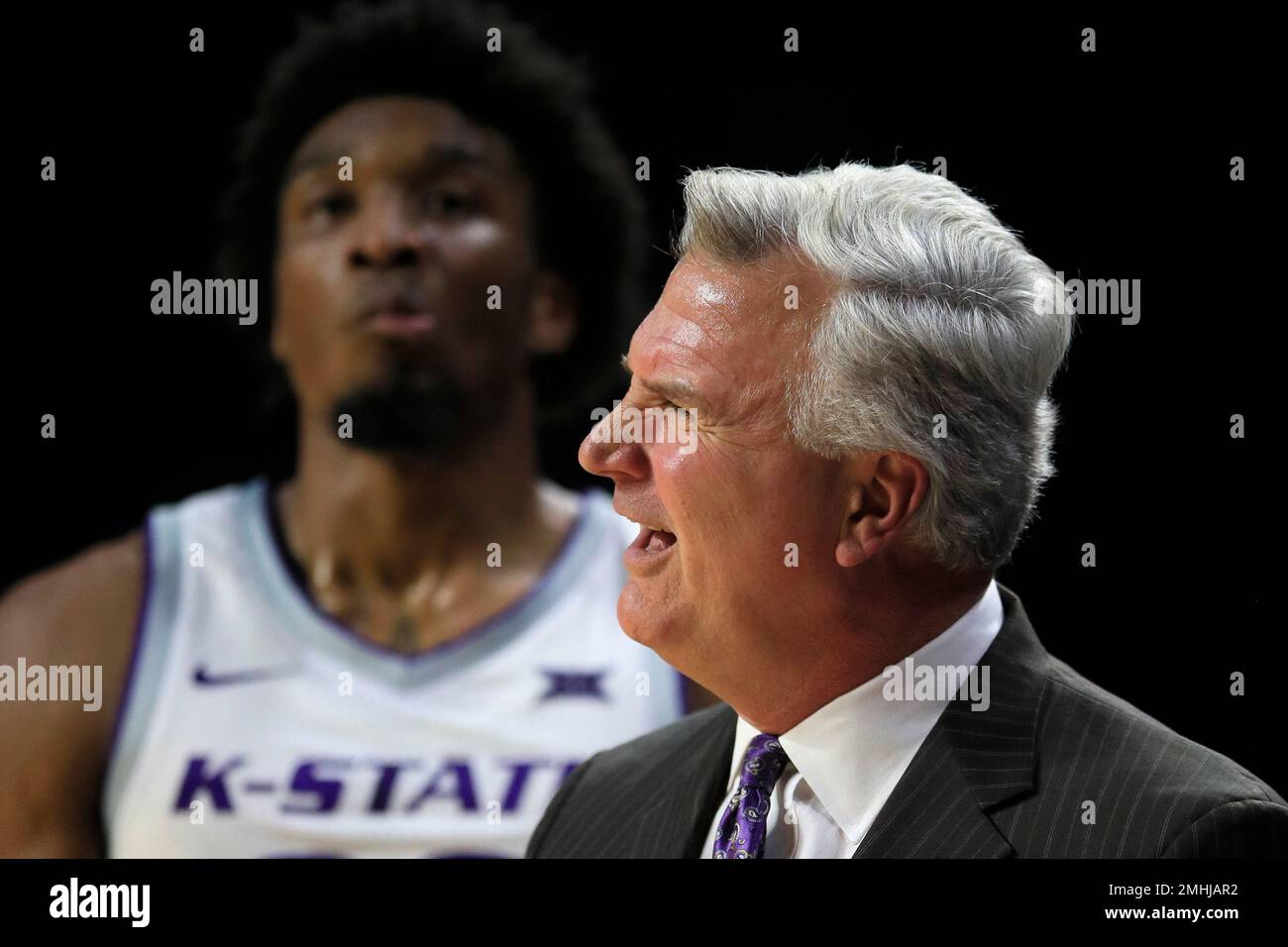 Kansas State head coach Bruce Weber during the first half of an NCAA ...