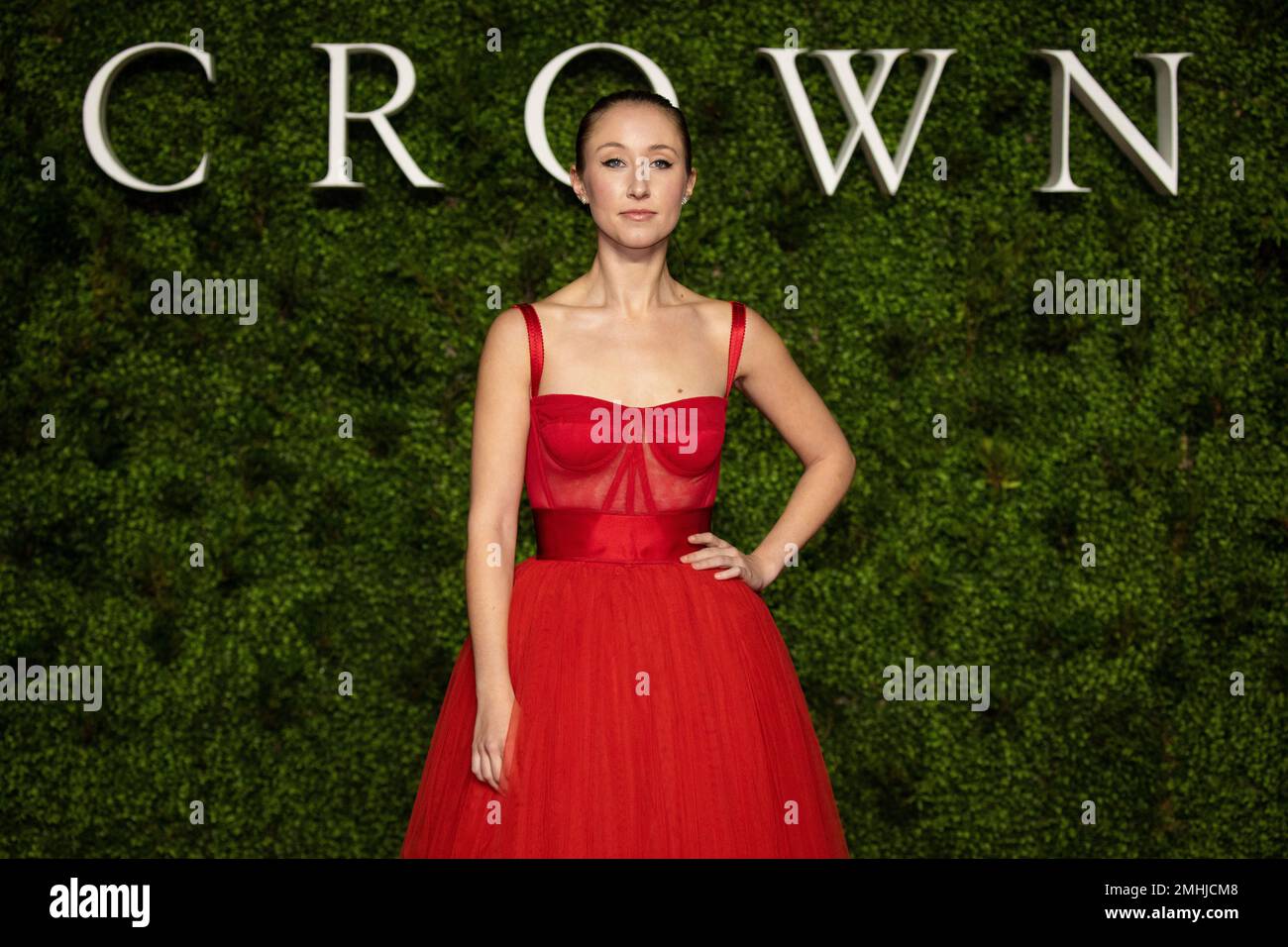 Actress Erin Doherty poses for photographers upon arrival at the World ...