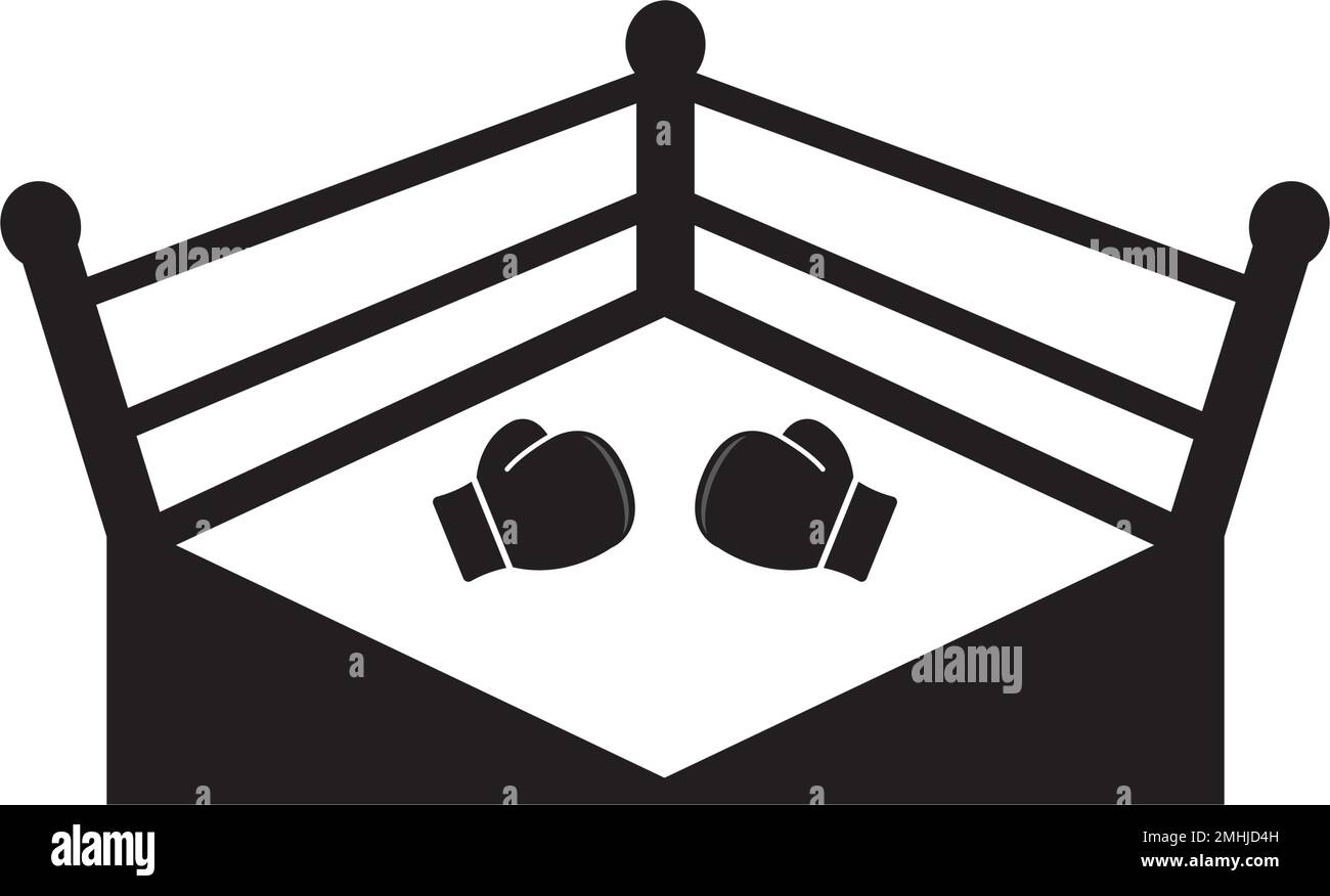 boxing ring logo vector illustration design template Stock Vector Image ...