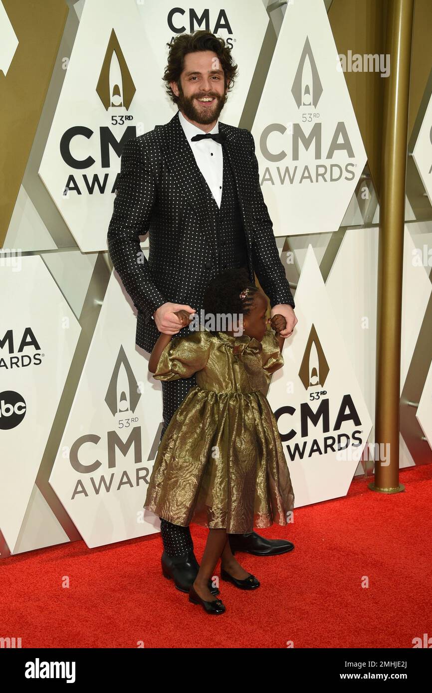 Thomas Rhett and Willa Gray Akins arrive at the 53rd annual CMA Awards ...