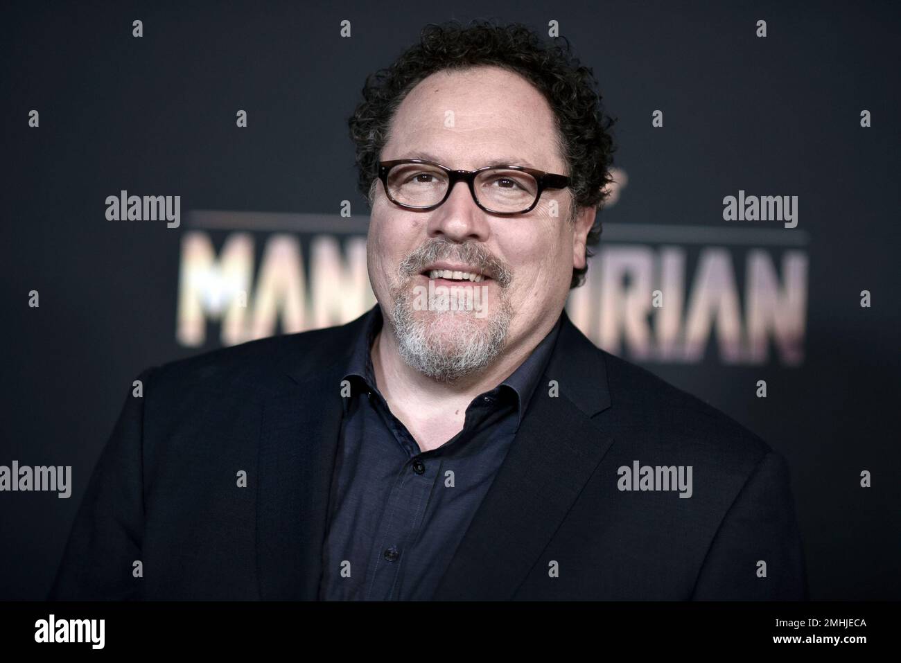 Jon Favreau attends the LA premiere of "The Mandalorian," at the El ...