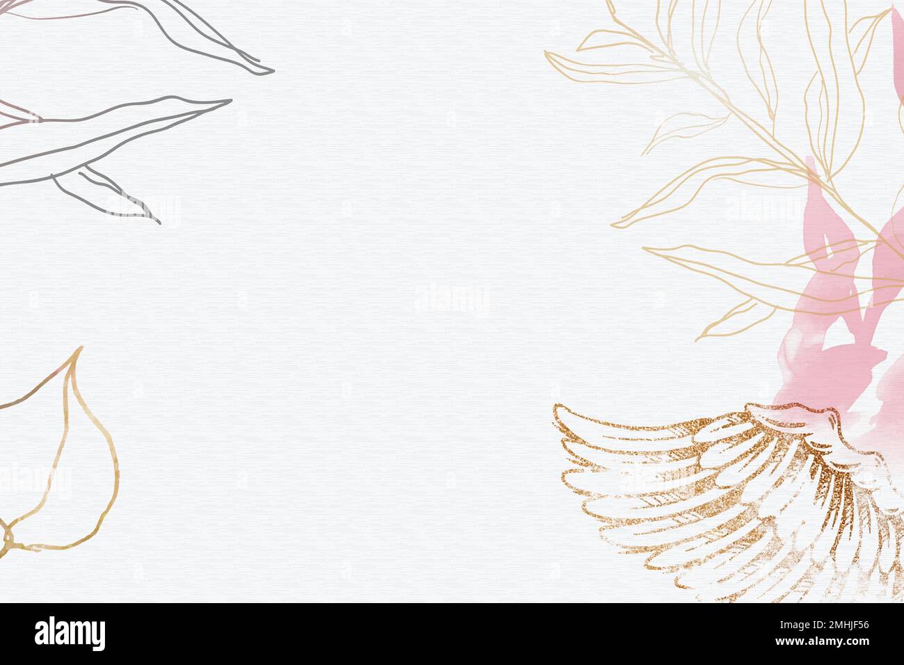 Angel wing background, aesthetic border vector Stock Vector Image & Art ...