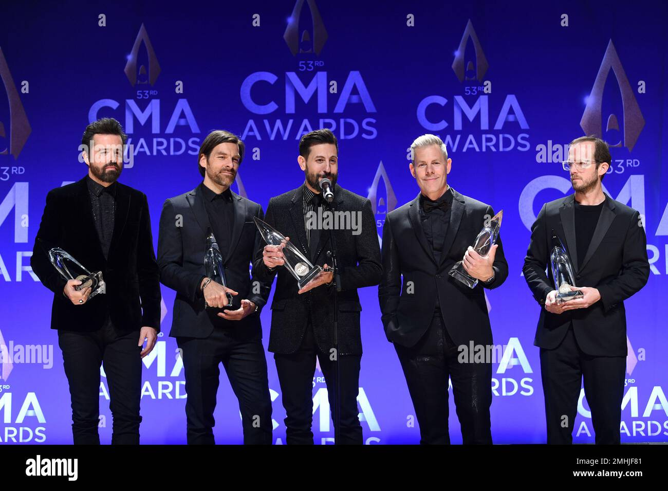Old Dominion band members, from left, Brad Tursi, Geoff Sprung, Matthew ...