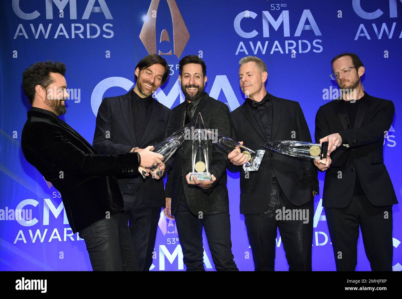 Old Dominion band members, from left, Brad Tursi, Geoff Sprung, Matthew ...