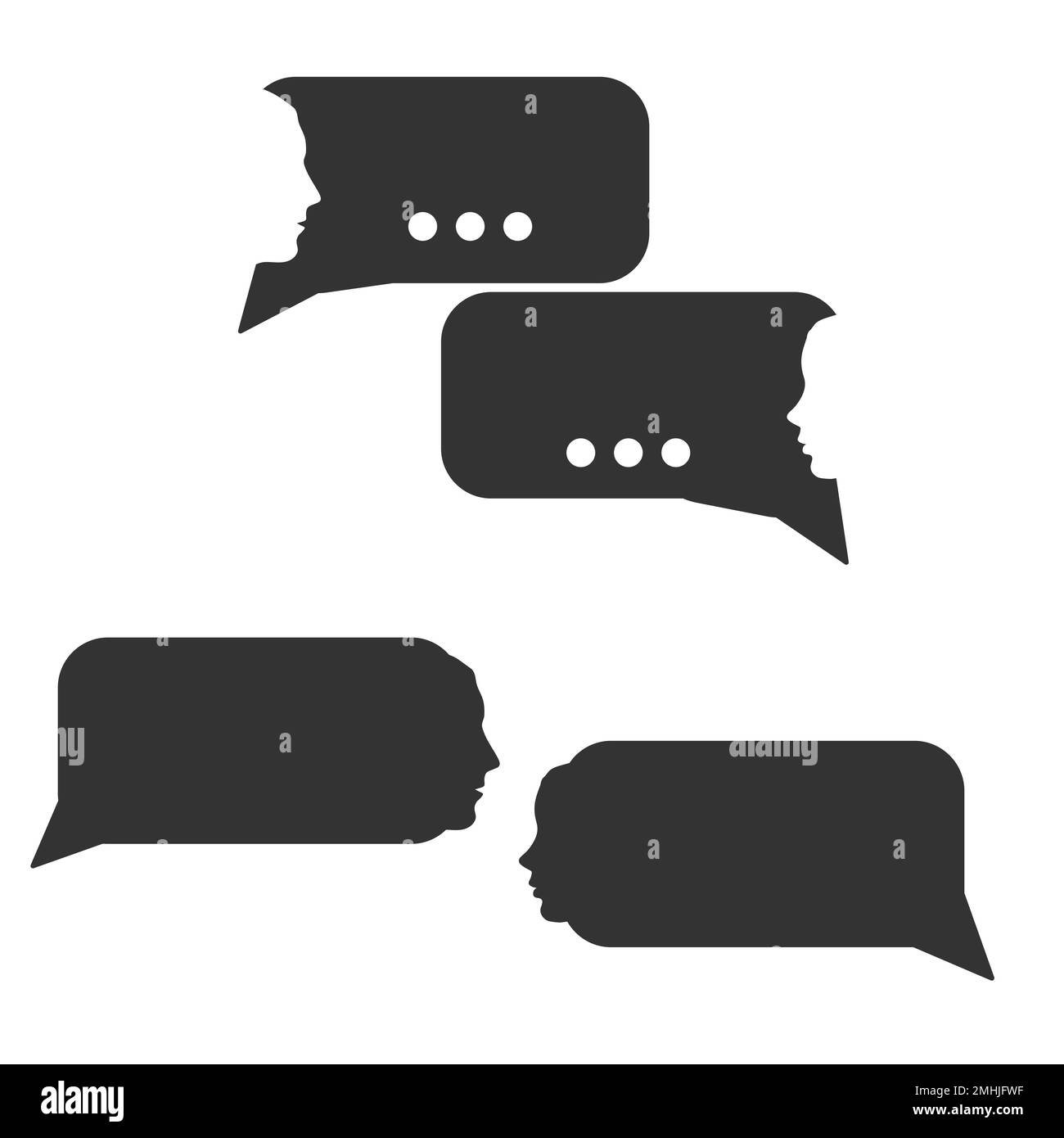 Thought bubbles group Black and White Stock Photos & Images - Alamy