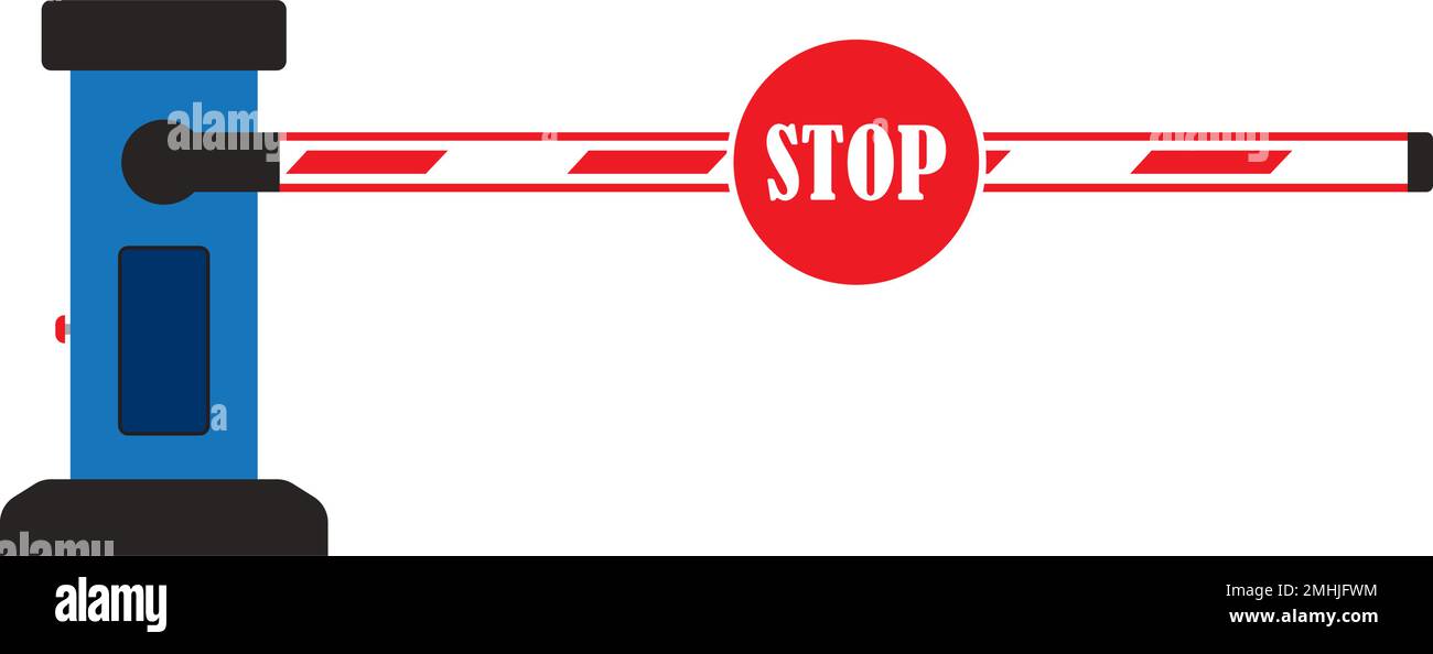 closed automatic barrier vector icon illustration symbol design Stock ...