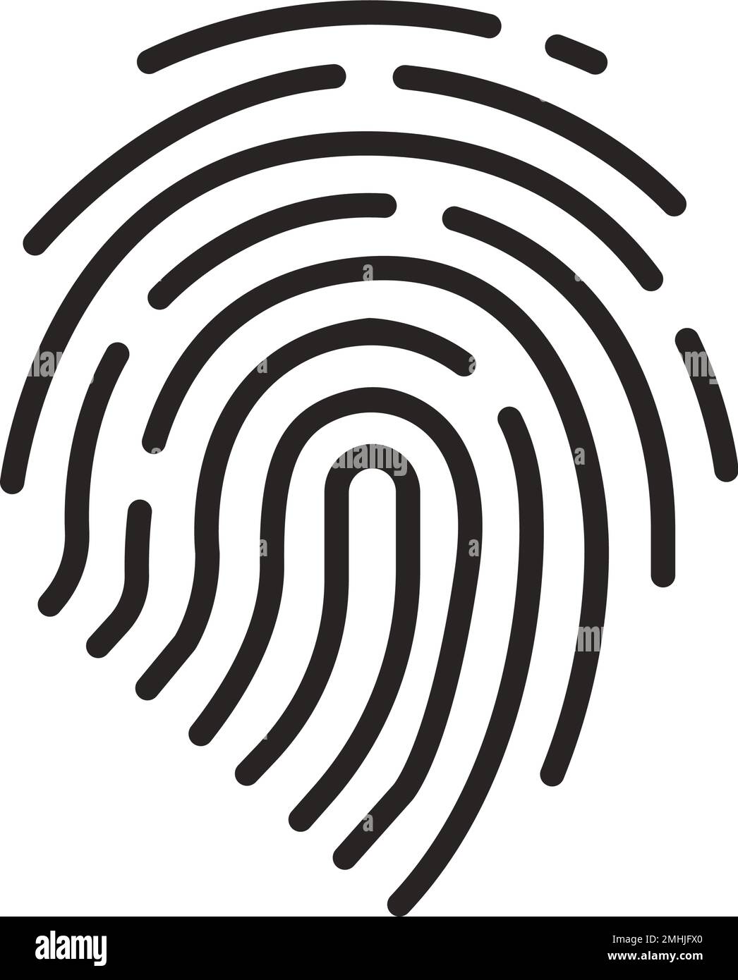 fingerprint logo vector illustration simple design Stock Vector Image ...