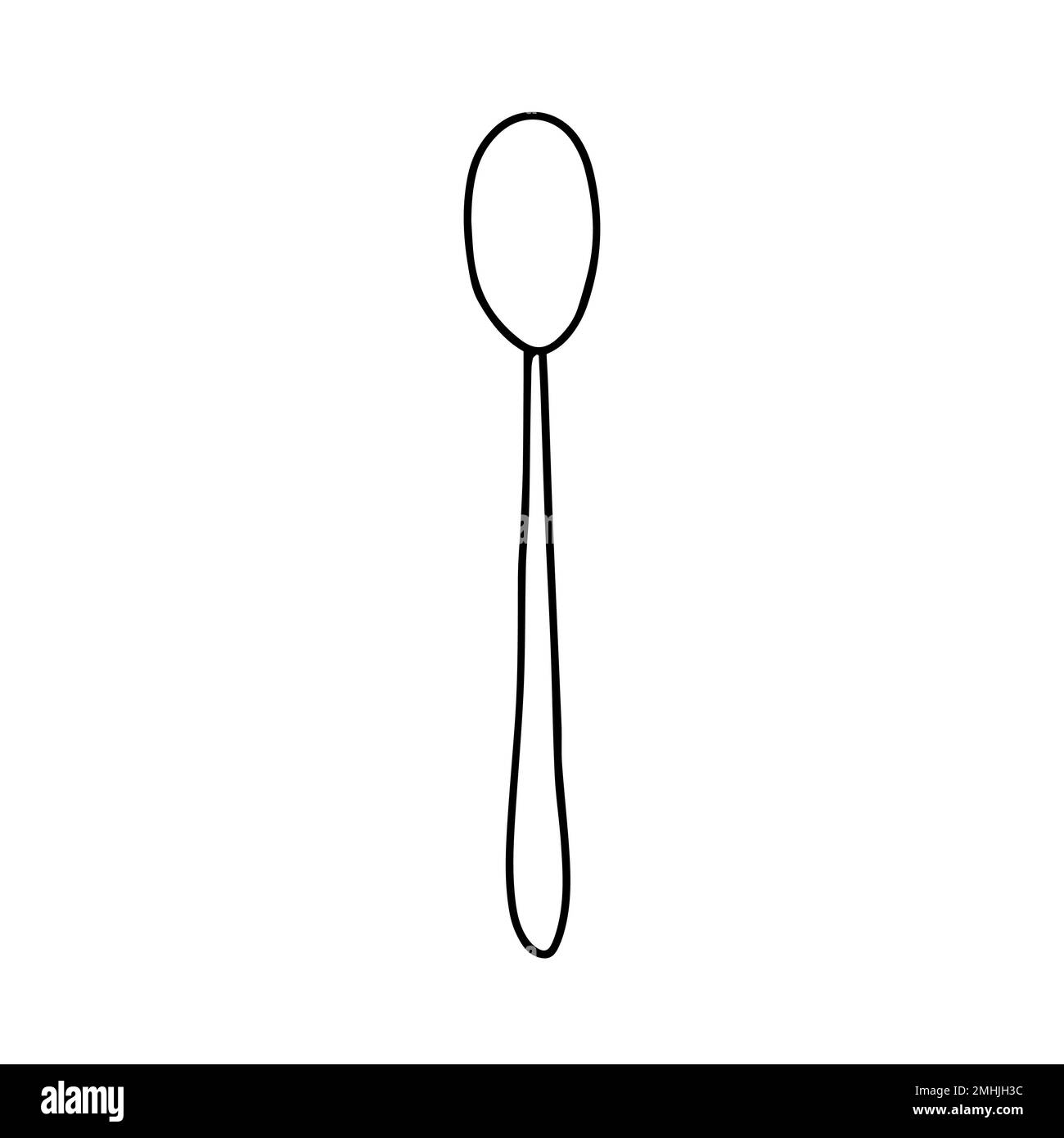 Doodle spoon vector illustration Stock Vector Image & Art - Alamy