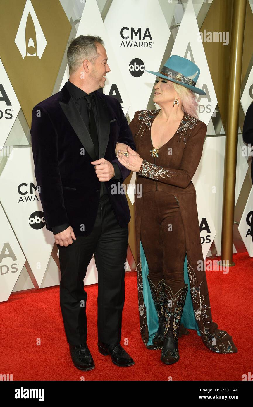 Buddy Quaid, left, and Tanya Tucker arrive at the 53rd annual CMA ...