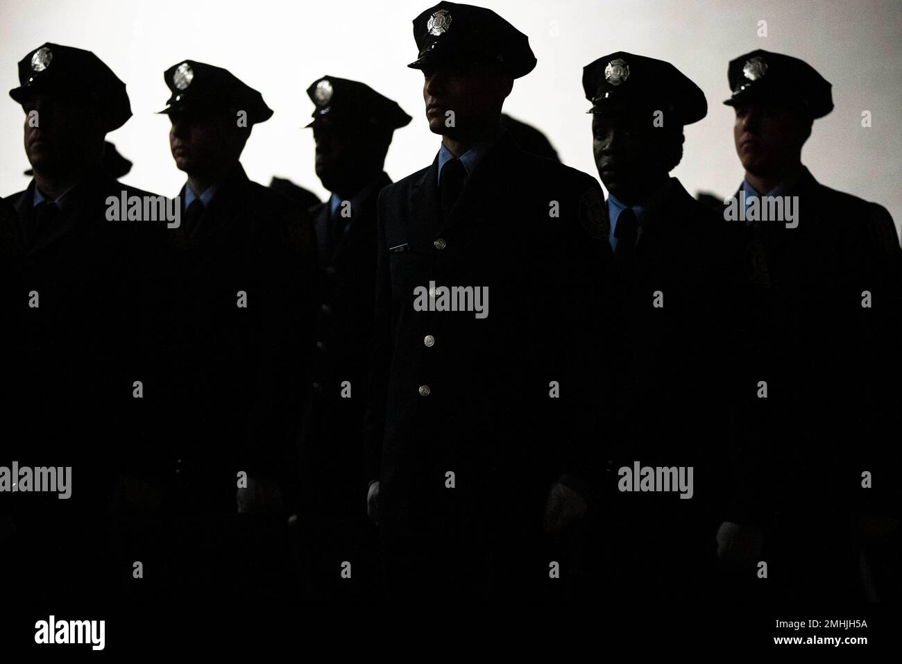 Philadelphia Fire Department cadets from Class 196 arrive for their ...