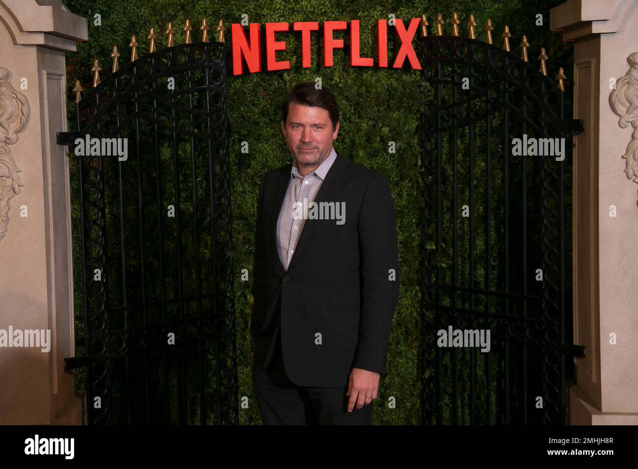 Director Benjamin Caron poses for photographers upon arrival at the ...