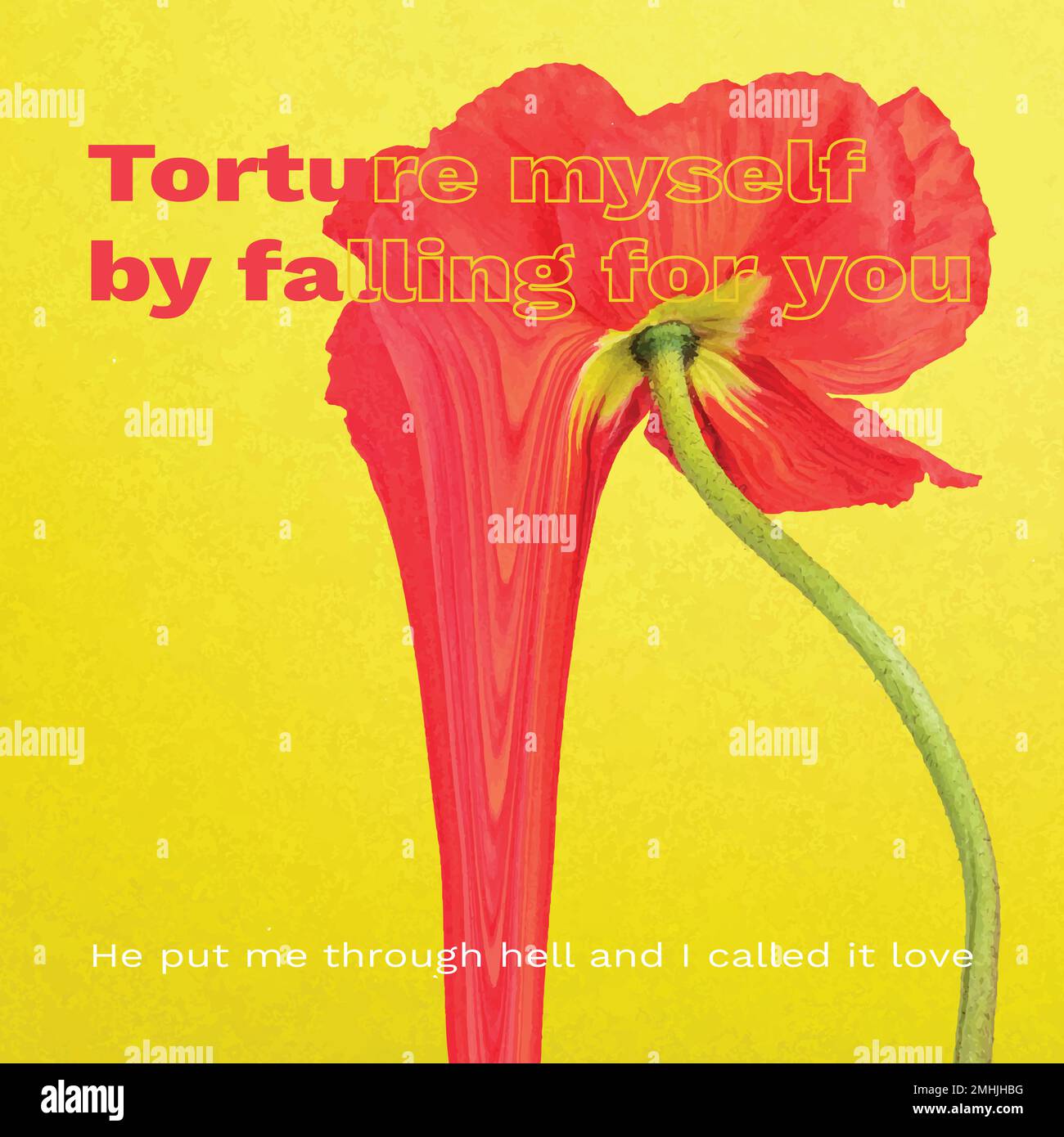 Instagram Post template vector, aesthetic flower with romantic quote ...