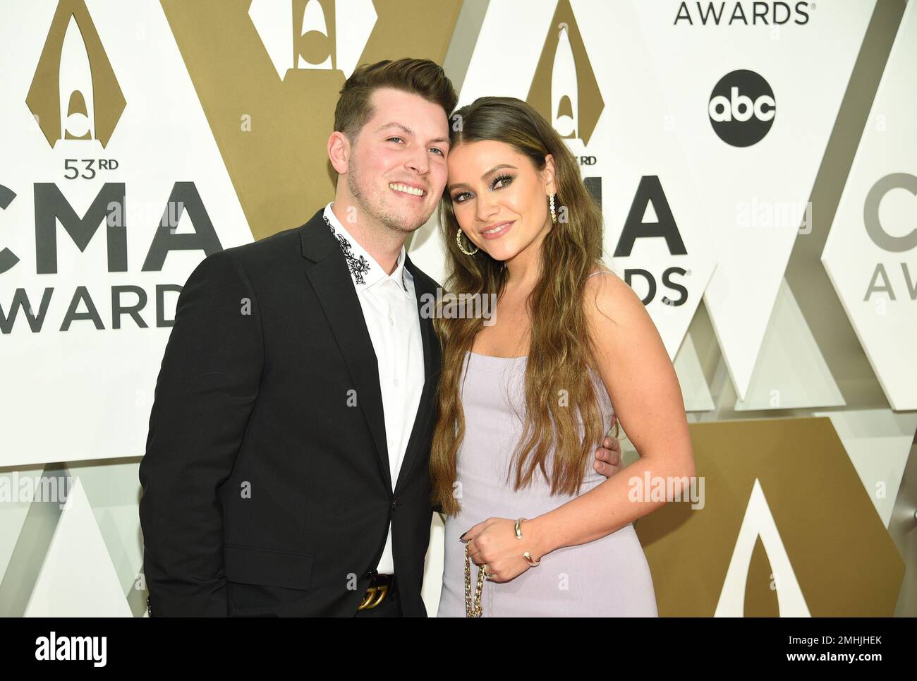 Josh Kerr, left, and Tae Dye of Maddie & Tae arrive at the 53rd annual ...