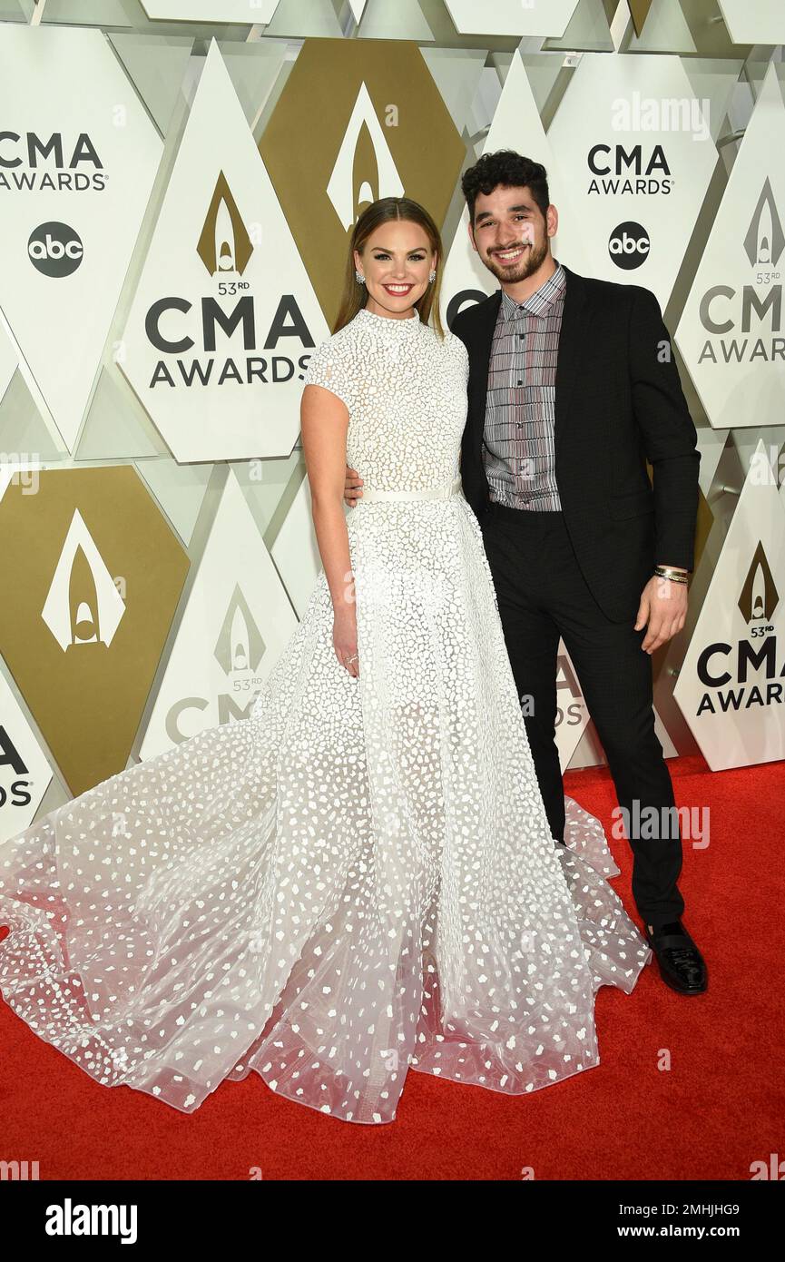 Hannah Brown, left, and Alan Bersten arrive at the 53rd annual CMA ...