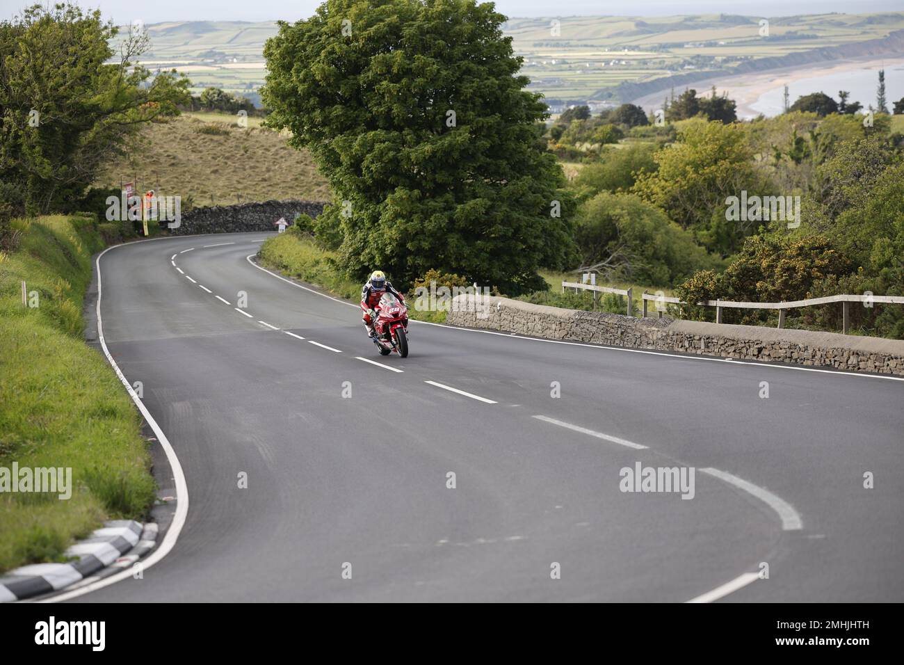 Isle of Man TT 22, Gooseneck, Practice Week Stock Photo - Alamy
