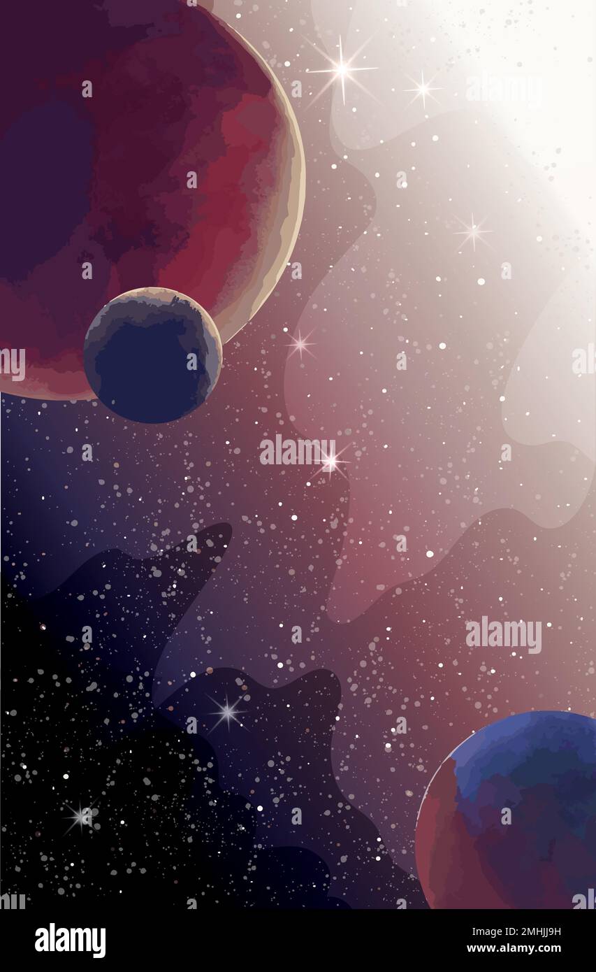 Planetary Cosmic background with copy space, astrological card ...