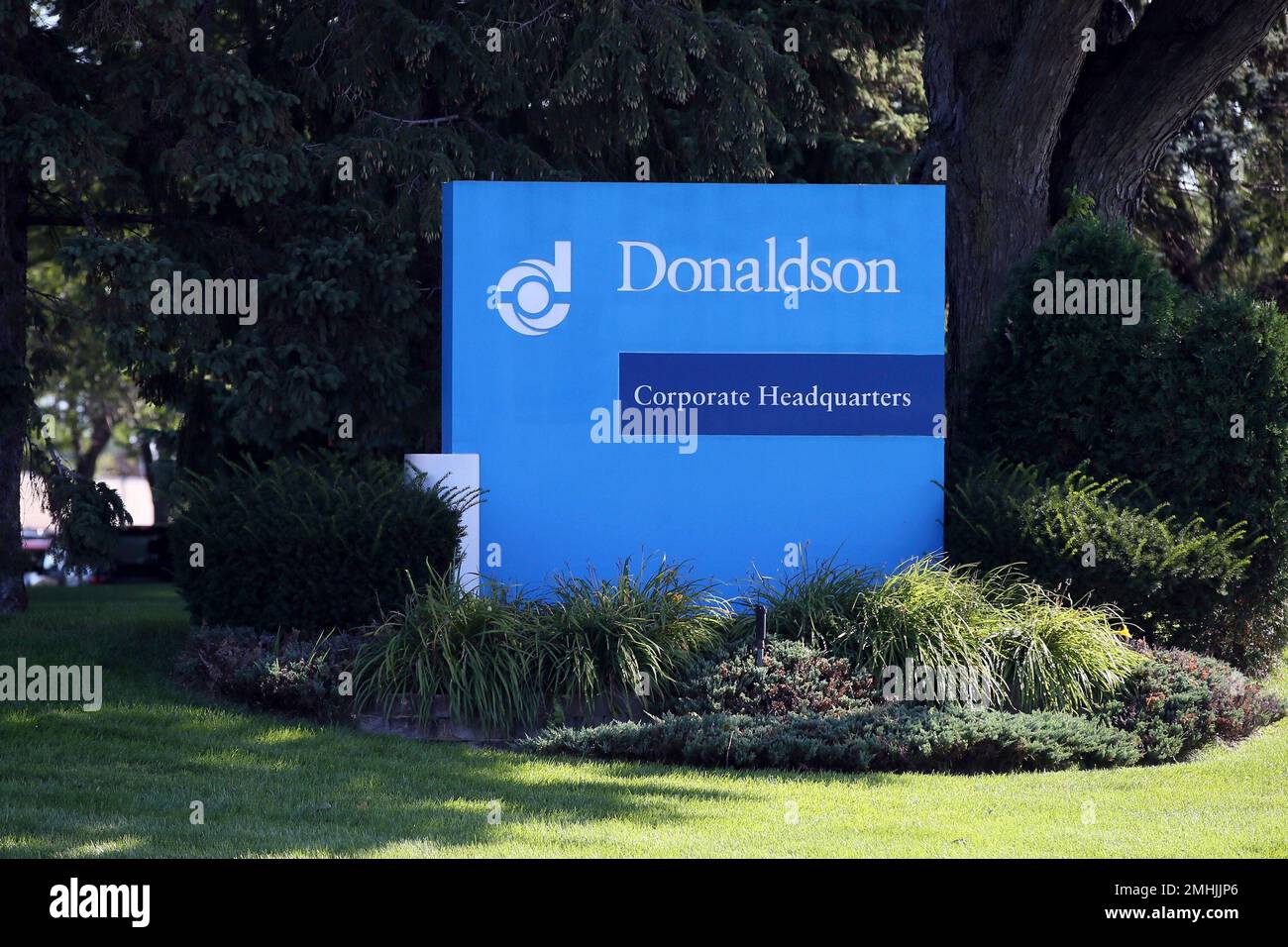The logo of Minnesota-based Donaldson outside the headquarters ...
