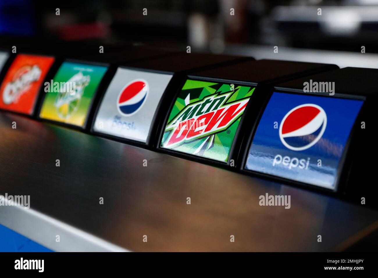 In this Saturday, Sept. 14, 2019 photo, Pepsi products are shown at a ...