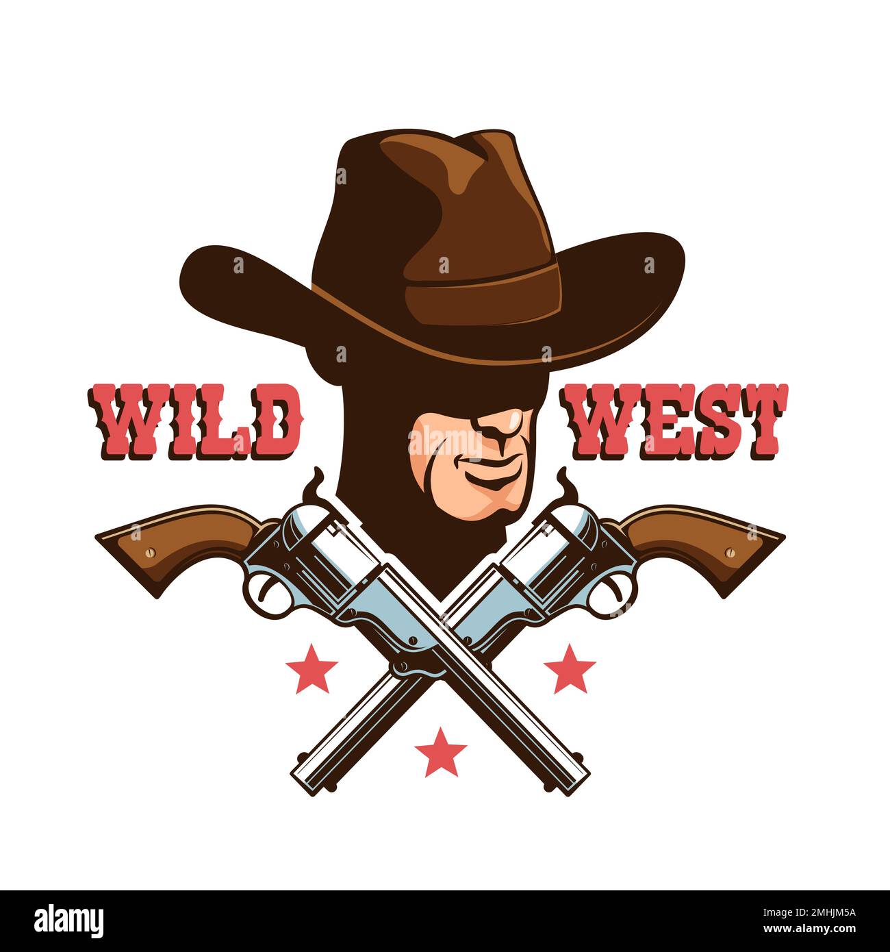 Western cowboy retro logo Stock Vector Image & Art - Alamy
