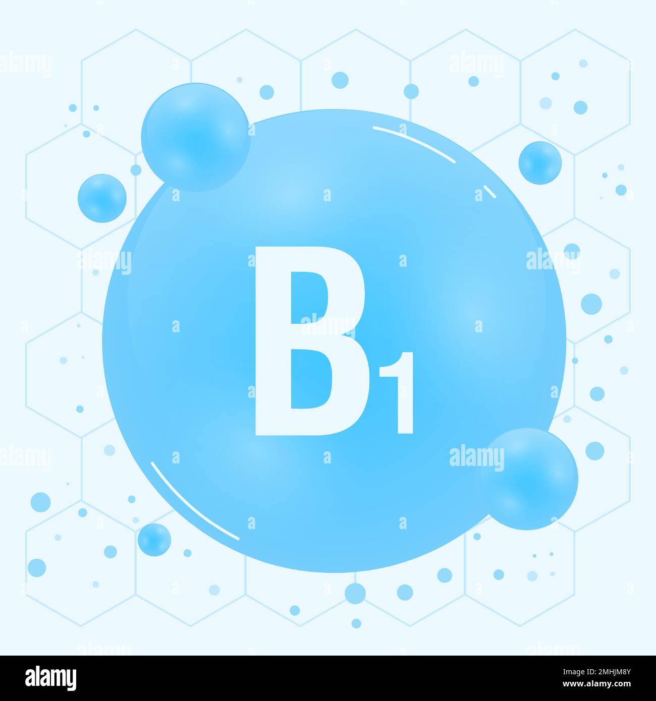 Vitamin B1 shining pill capcule icon. Vitamin complex with chemical ...