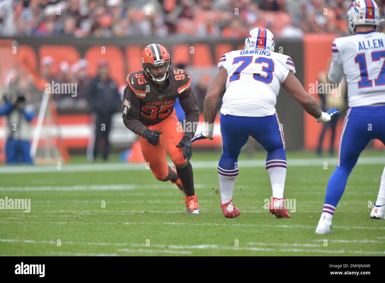 Cleveland Browns defensive end Myles Garrett (95) in action during an ...