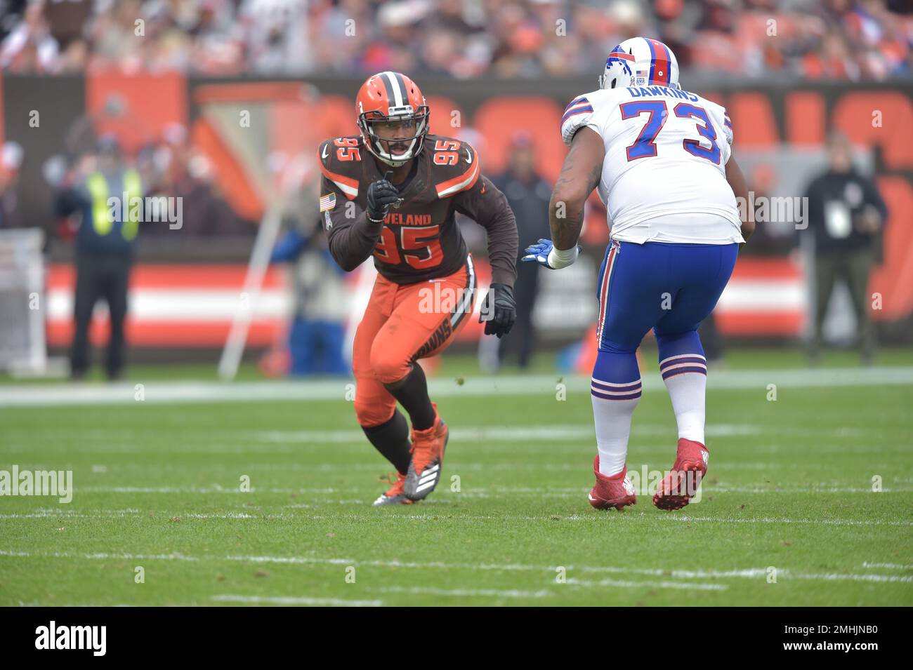 Cleveland Browns defensive end Myles Garrett (95) in action during an ...