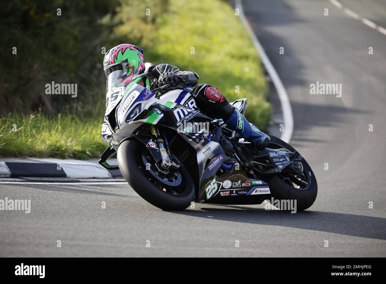 Isle of Man TT 22, Gooseneck, Practice Week Stock Photo - Alamy