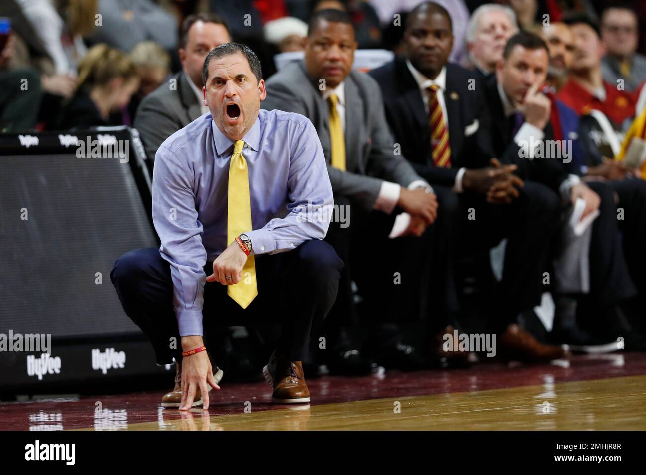 Iowa State head coach Steve Prohm watches from the bench during the ...