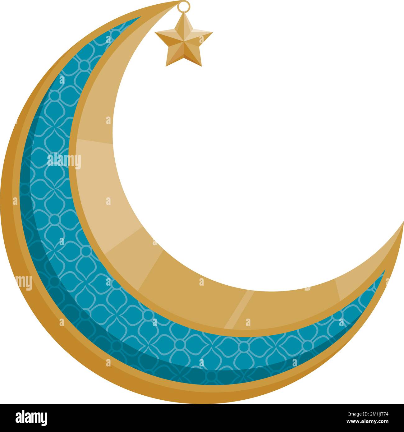muslim crescent moon and star Stock Vector Image & Art - Alamy