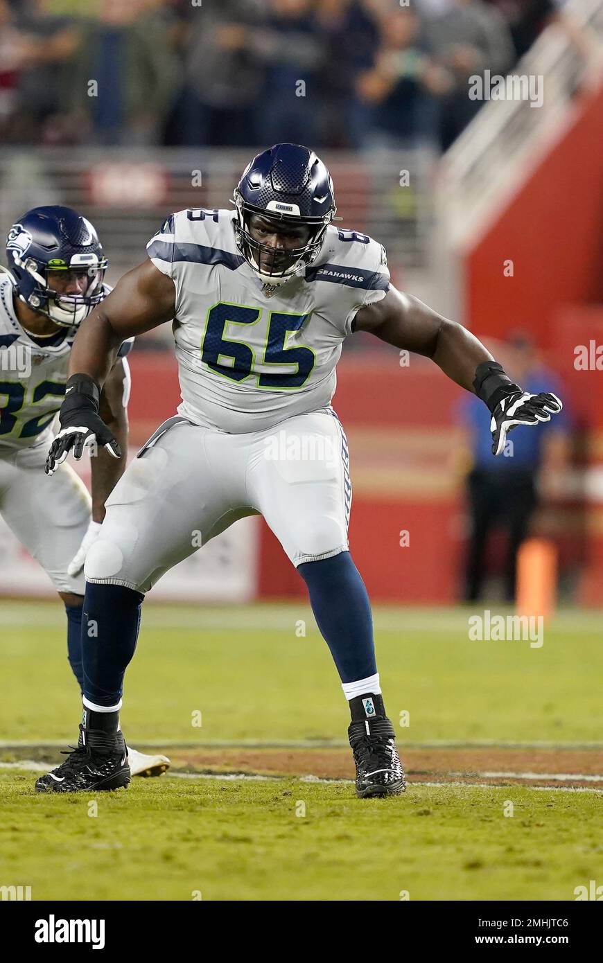 Seattle Seahawks offensive tackle Germain Ifedi (65) against the San ...