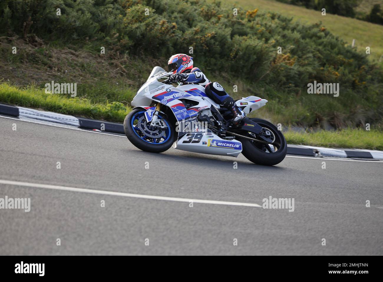 Isle of Man TT 22, Gooseneck, Practice Week Stock Photo - Alamy