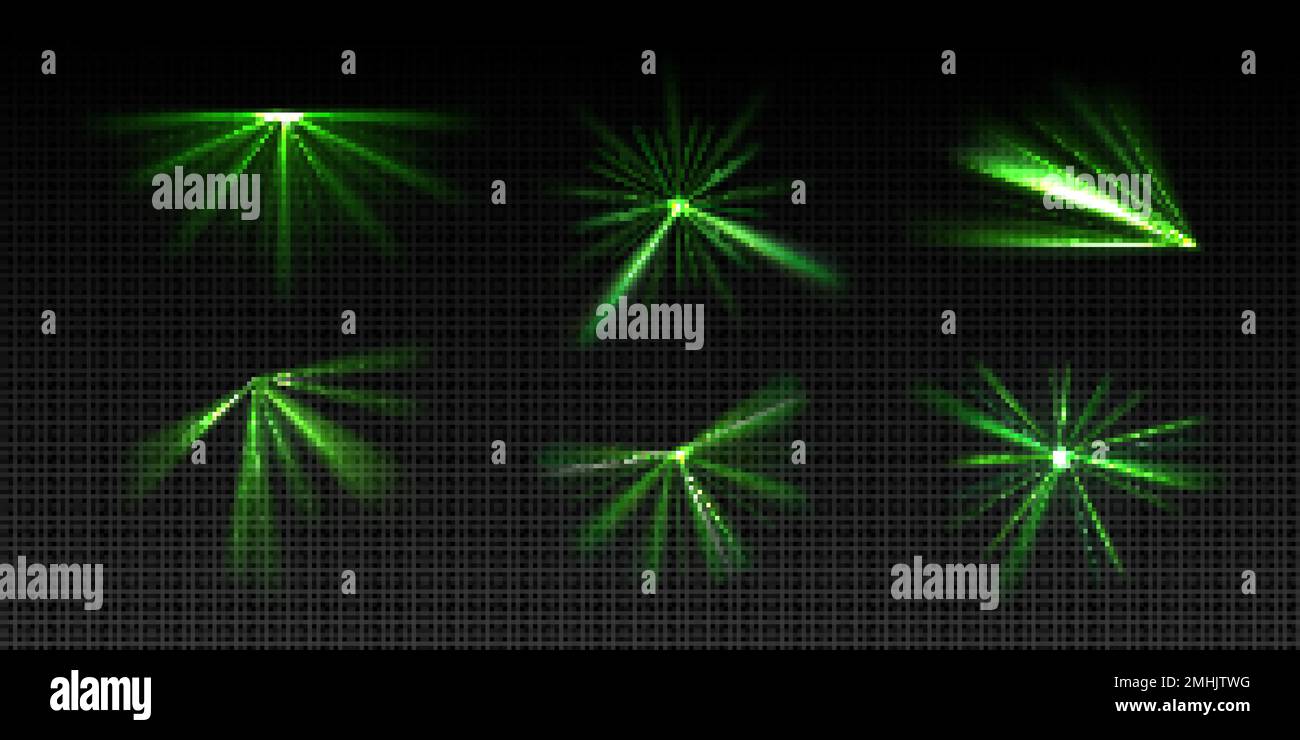 Bright light beams, laser rays, neon glow effect. Abstract flares ...