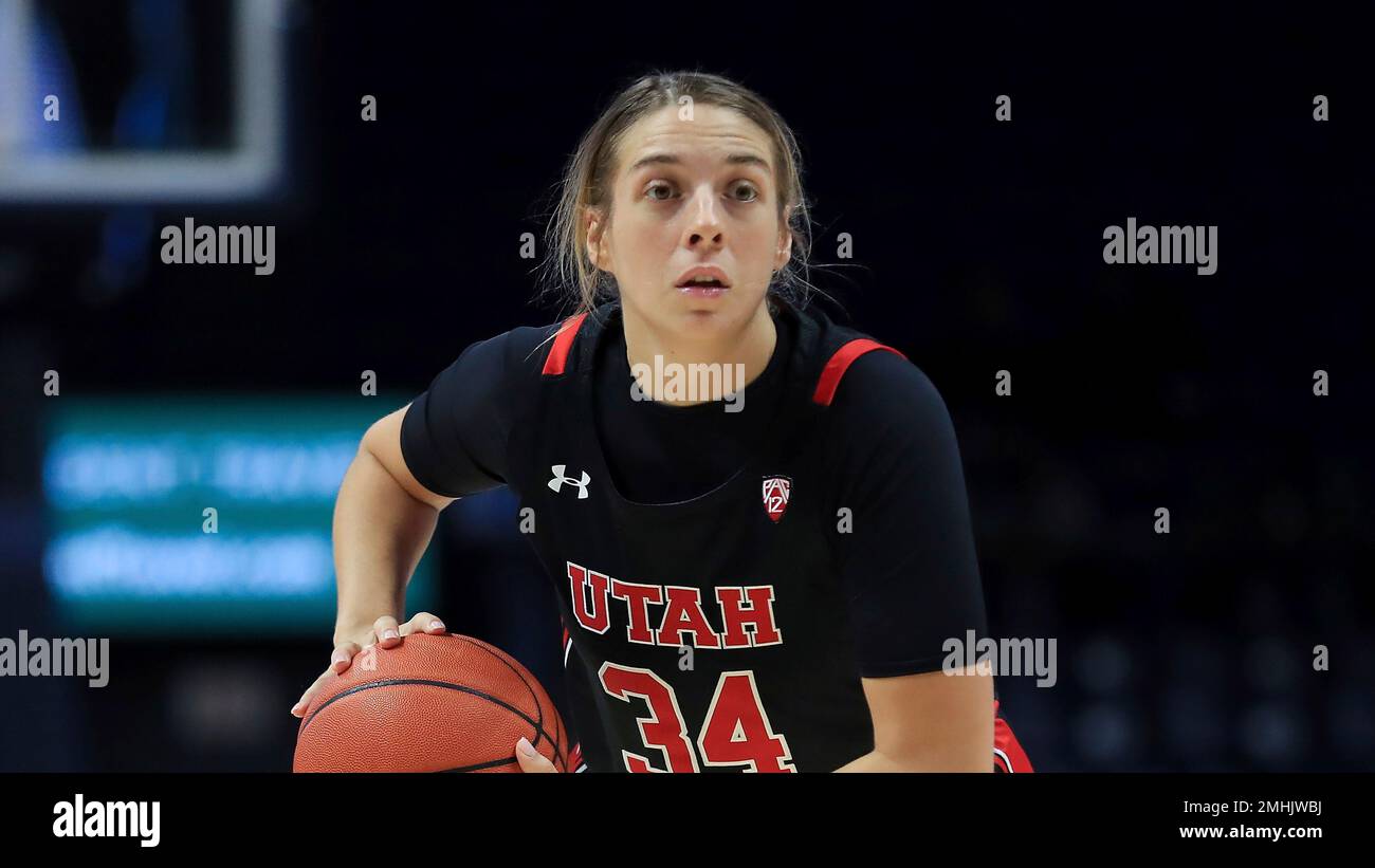 Utah Utes' Aubri Noti during an NCAA basketball game against the Xavier ...