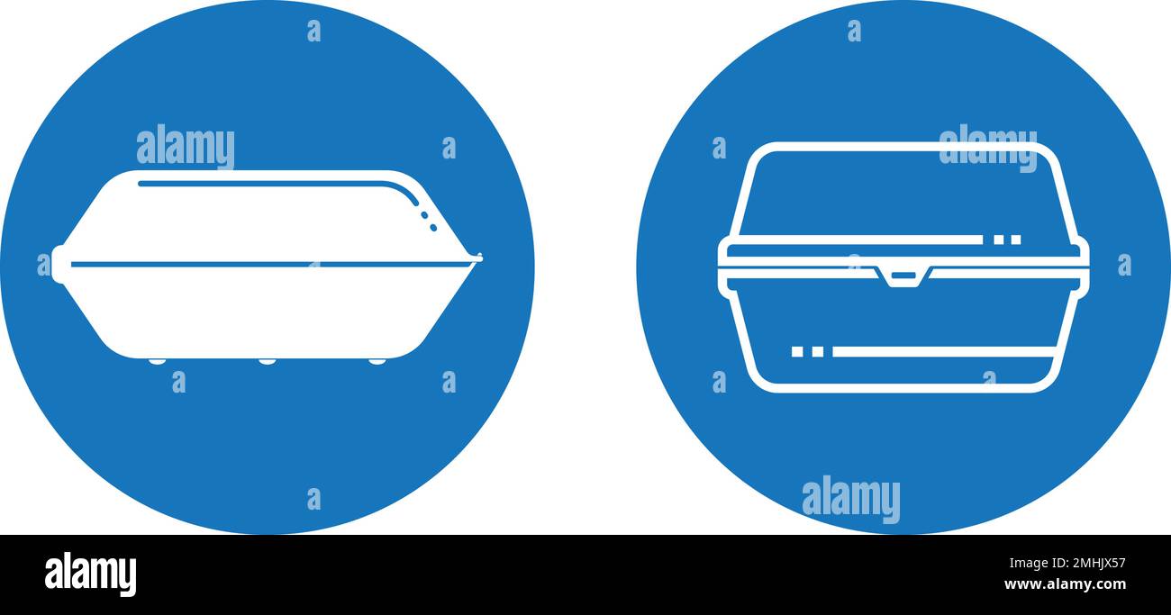 Styrofoam Lunch Box Icon. Food Container illustration symbol design ...
