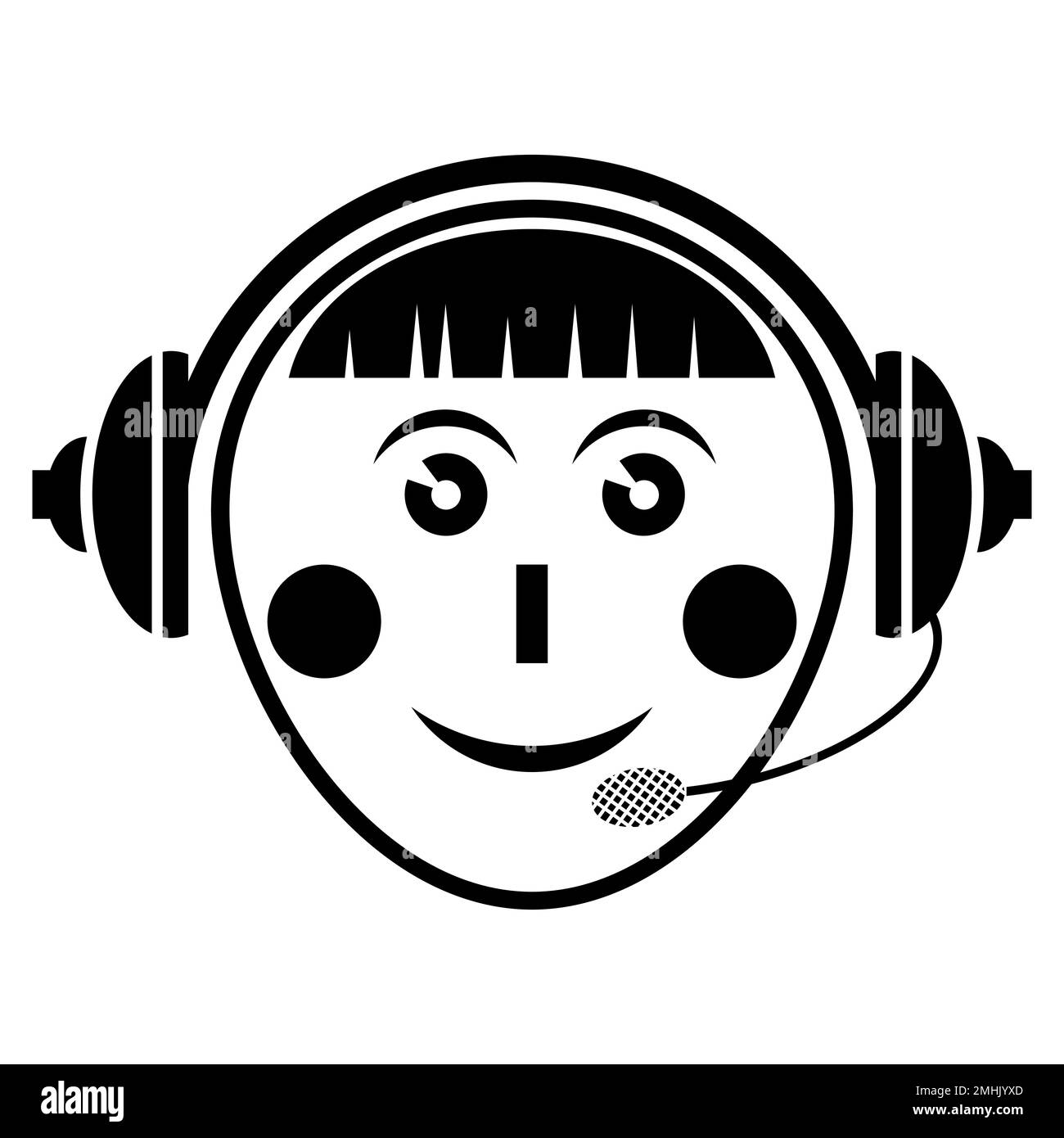 Support with assistant isolated on white background. Flat design vector ...