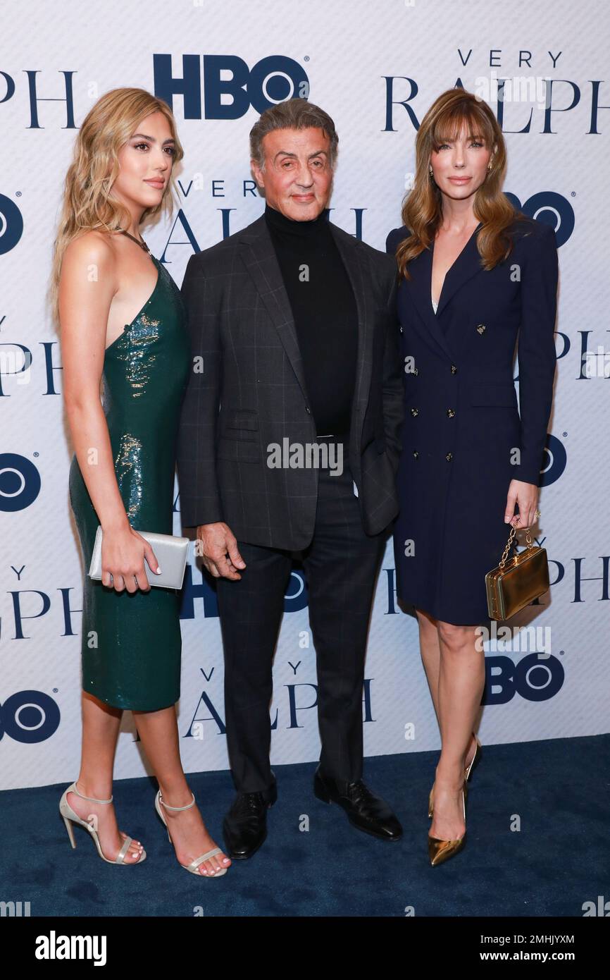 Sistine Stallone, Sylvester Stallone, and Jennifer Flavin attend the ...