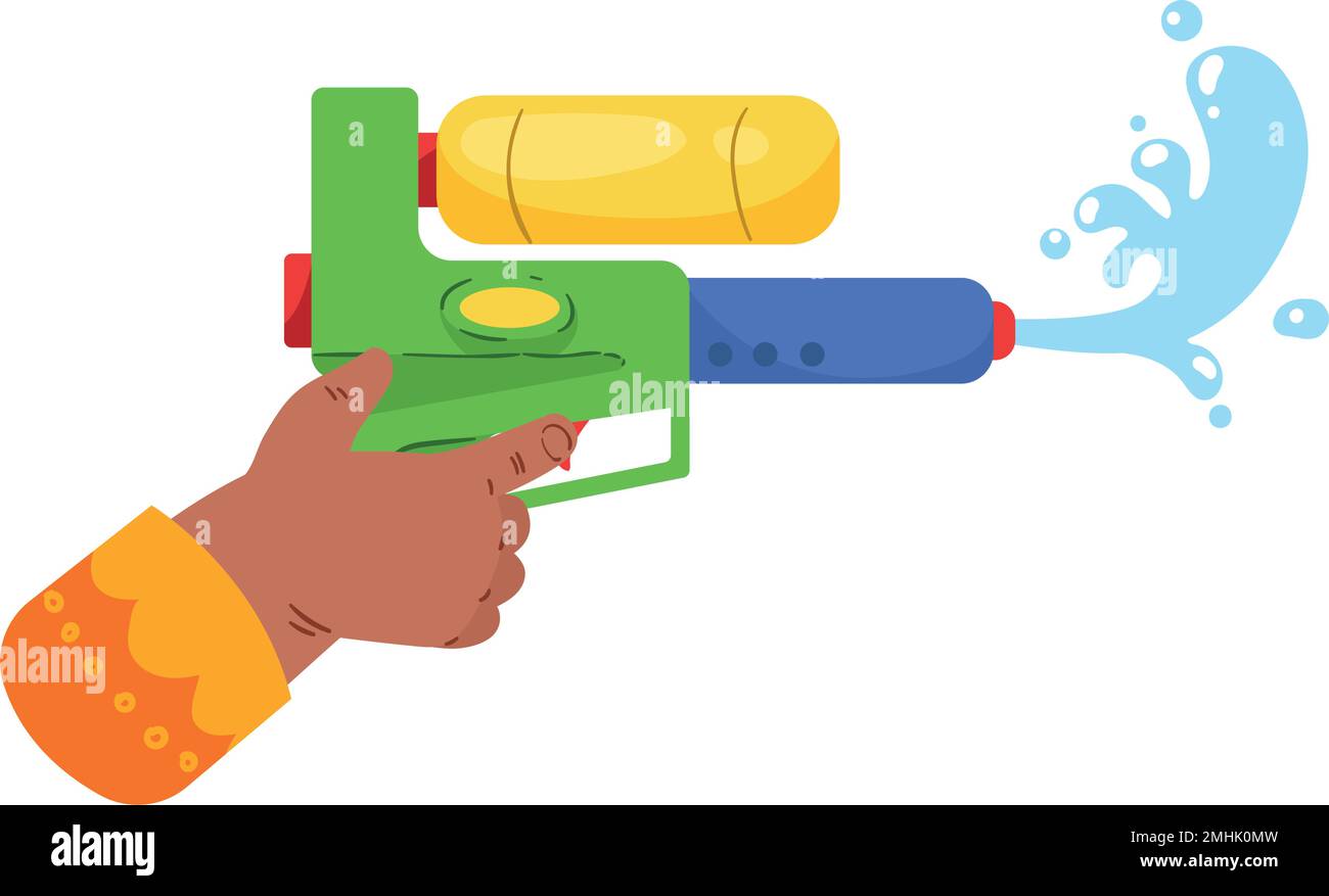 Squirting water gun Stock Vector Images - Alamy