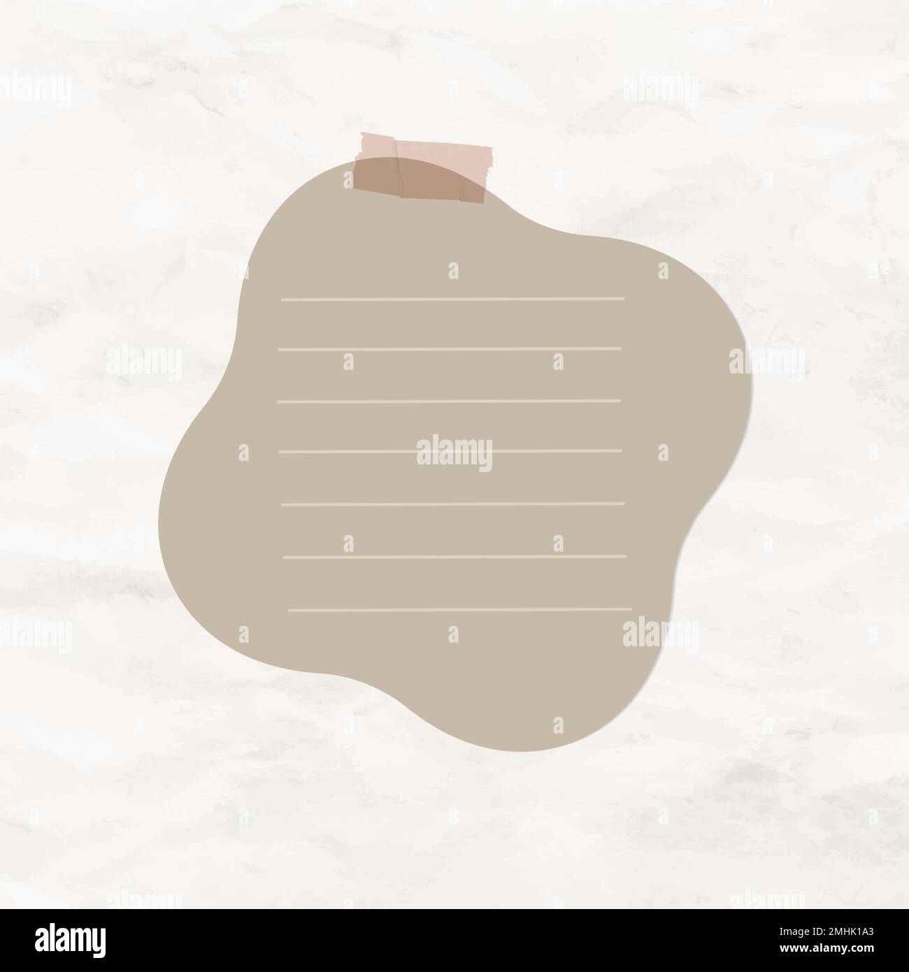 Digital note vector brown lined paper element Stock Vector Image & Art ...