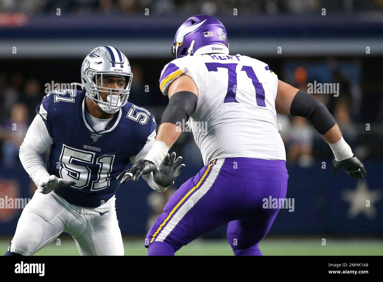 Dallas Cowboys defensive end Kerry Hyder (51) goes against Minnesota ...