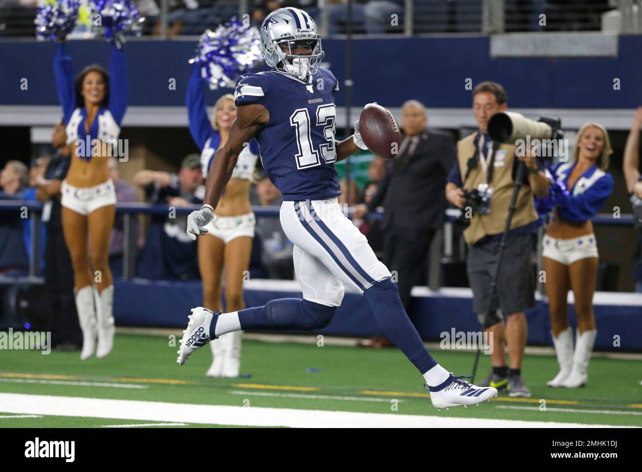 Dallas Cowboys wide receiver Michael Gallup (13) scores a touchdown ...