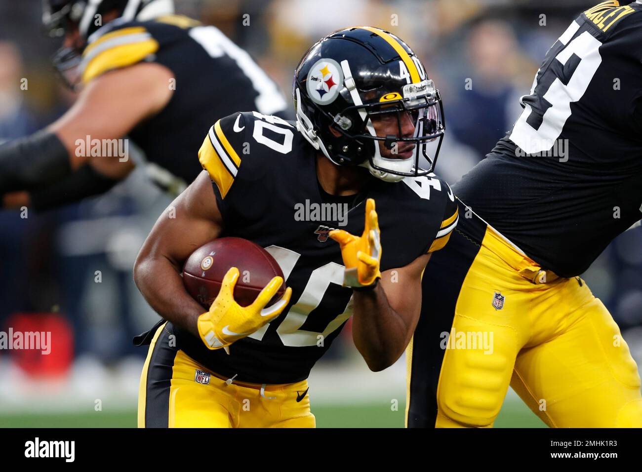 Pittsburgh Steelers running back Tony Brooks-James (40) carries the ...