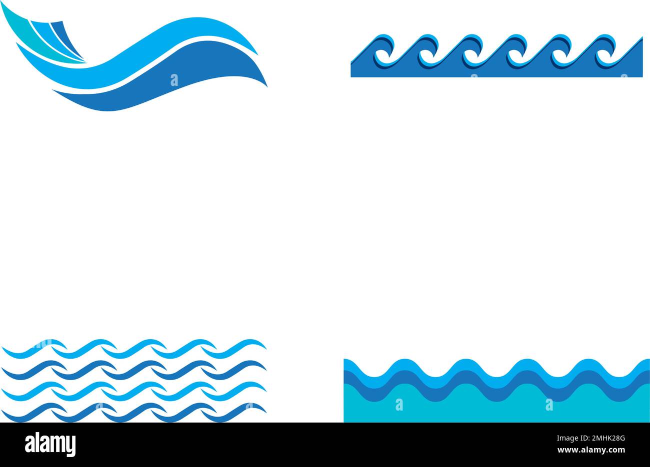 water wave logo vector illustration design template Stock Vector Image ...